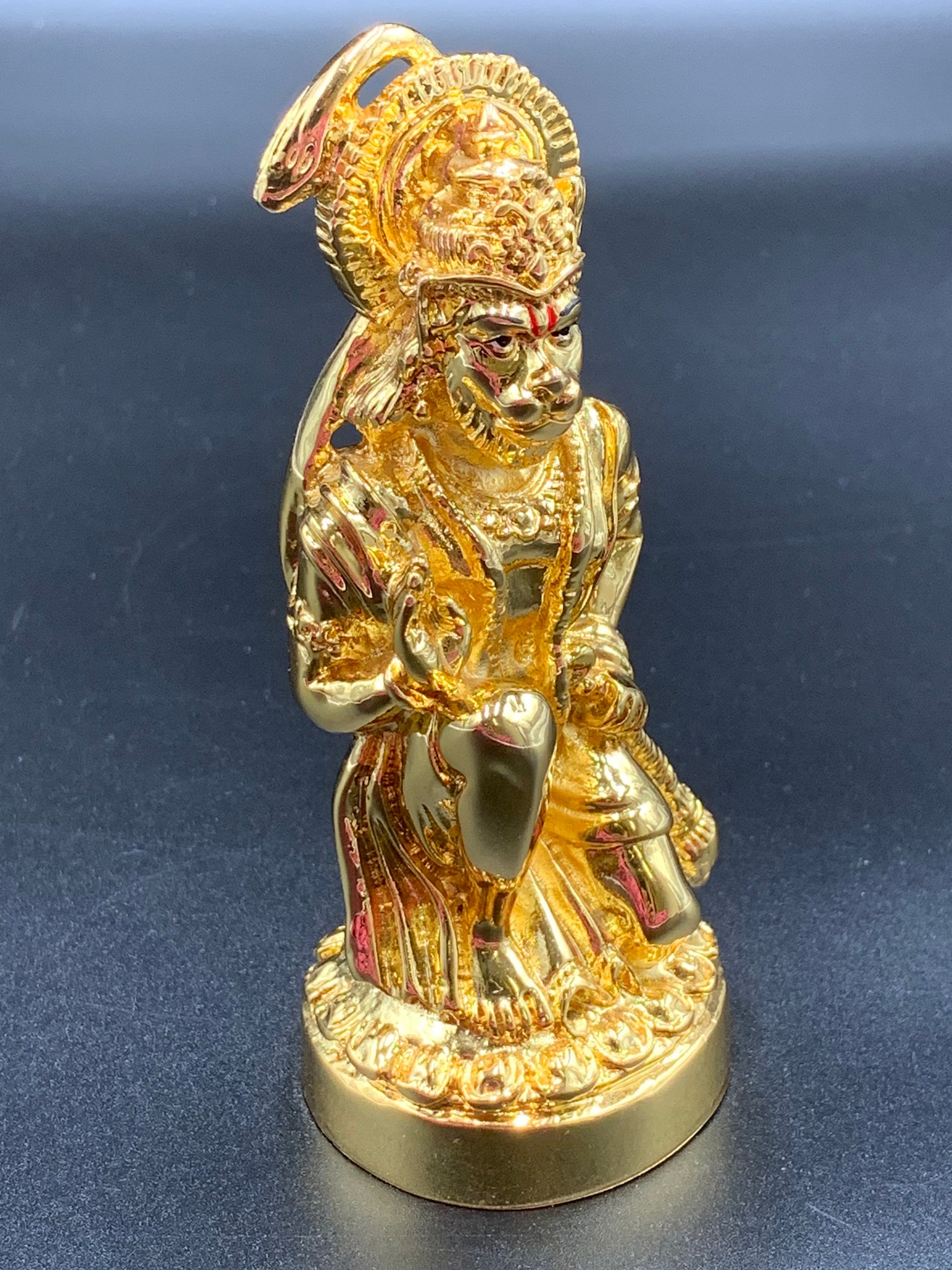 Lord Anjaneya Swami God /hanuman Idol/ Gold Anjaneya/ Puja Idol - Etsy UK