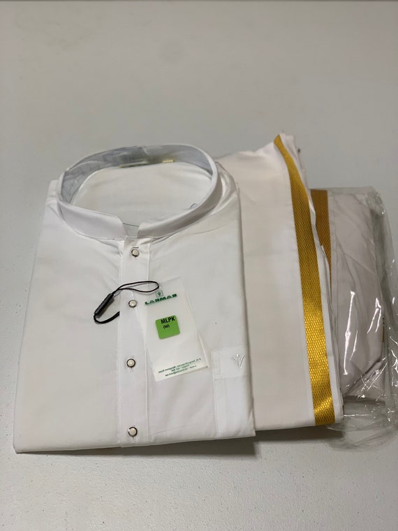 White Cotton Pancha/ Keepas Pancha/ Mens Dhoti Set/ Ramraj | Etsy