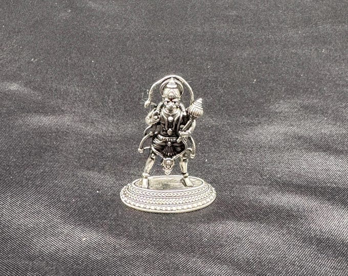 Anjaneya/ Lord Hanuman/ Idol/ Car Idol/ Silver Idol/ Puja Idol/ 92.5 ...