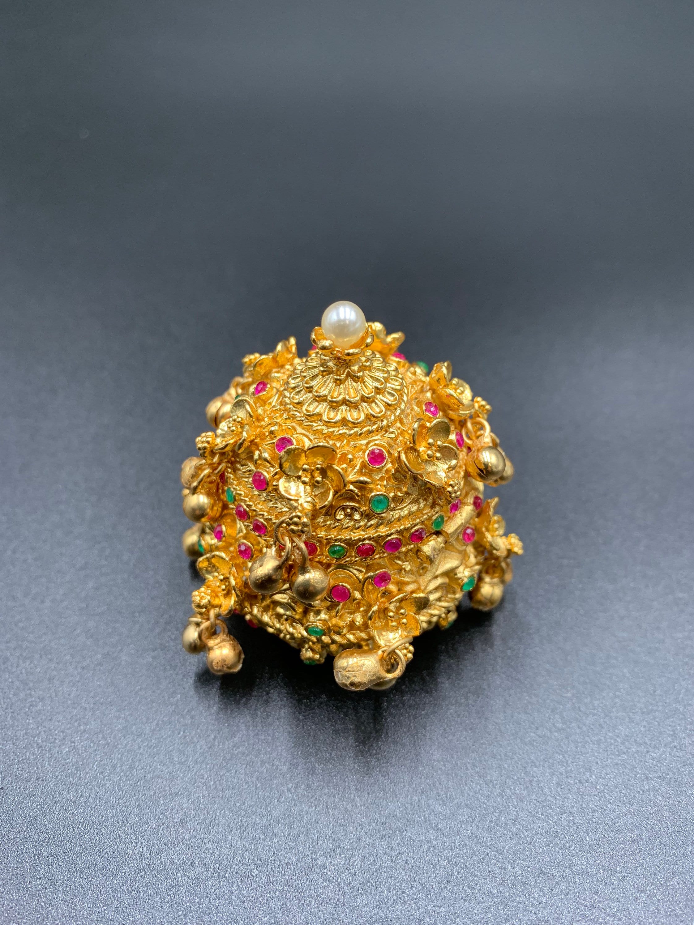 Gold Kumkum Box/ Puja Box/ Wedding Gift/ Ring Box/ Puja Item - Etsy