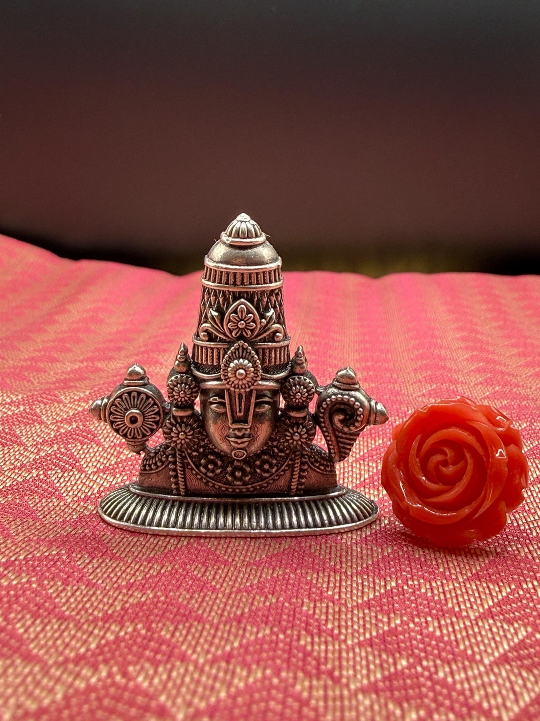 Venkateshwara Swamy Face Idol/ Puja Idol/ Balaji Idol/ Silver Idol ...