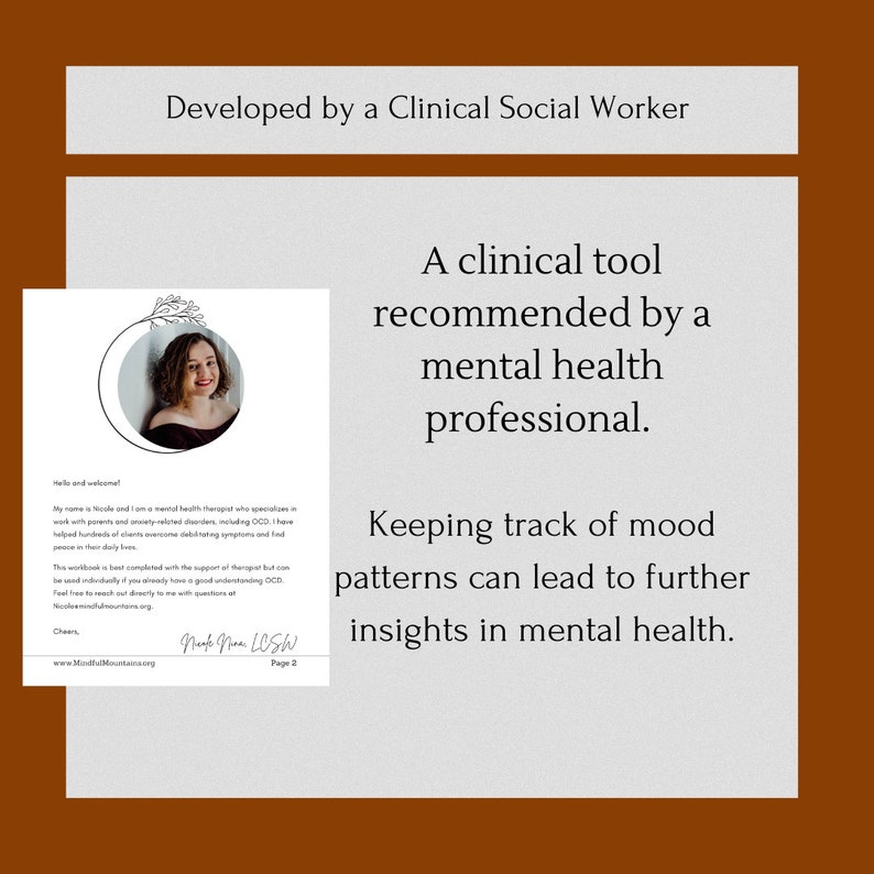 OCD Tracking Sheet / Printable Mental Health Workbook / - Etsy Ireland