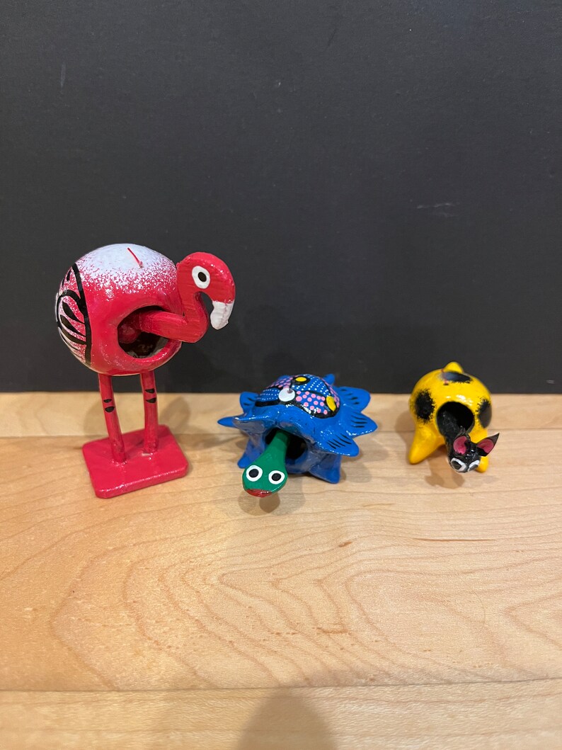 Hand-painted Bobble-head Animals From Mexico, 2023 - Etsy