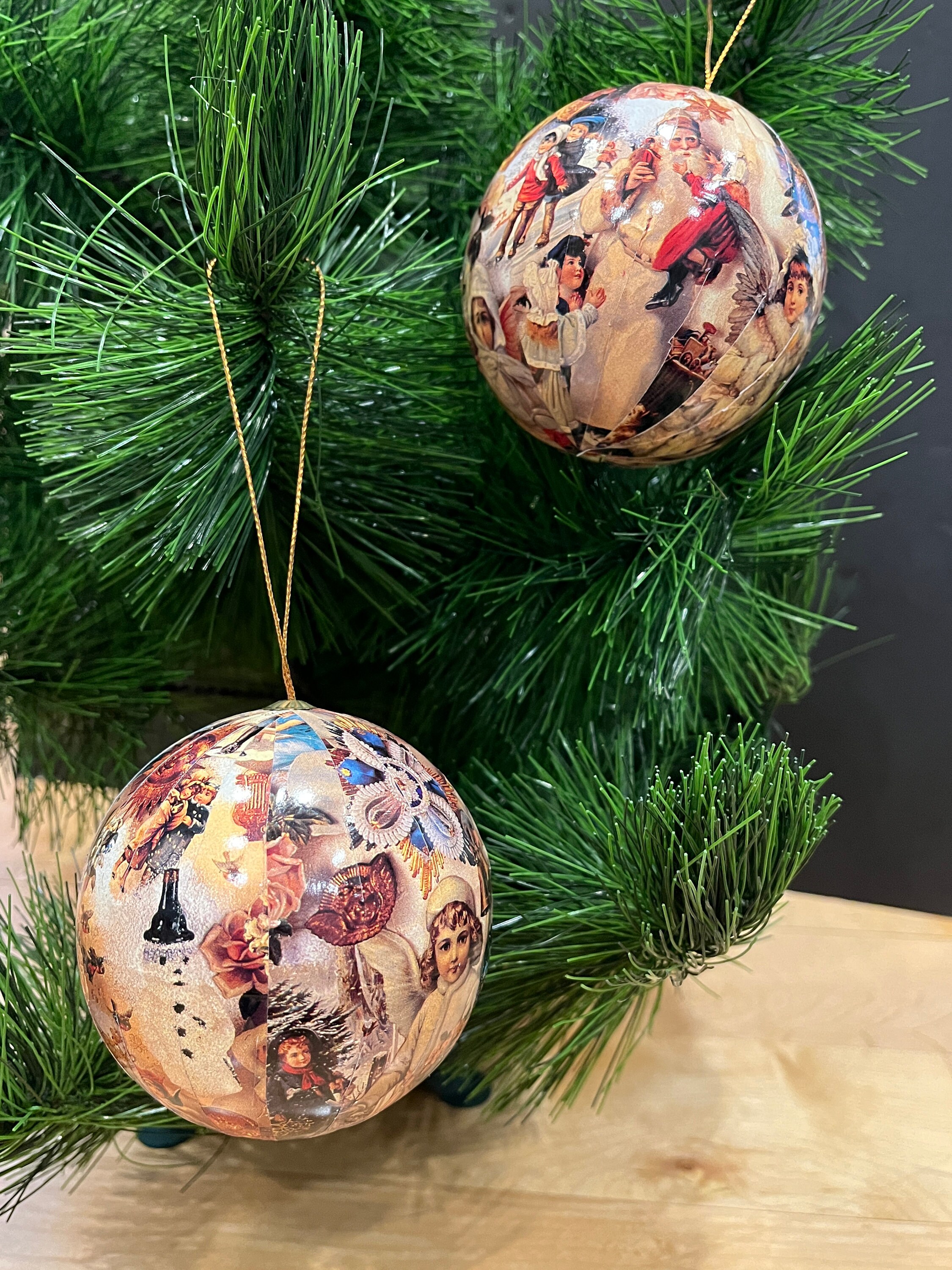 Victorian Papier Maché Spheres, 1990’s - Etsy
