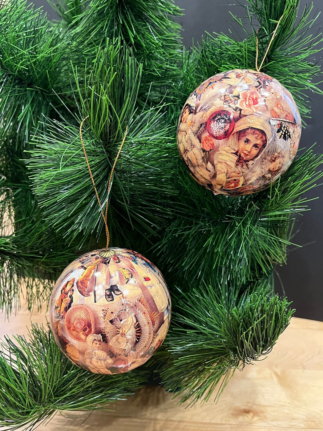 Victorian Papier Maché Spheres, 1990’s - Etsy