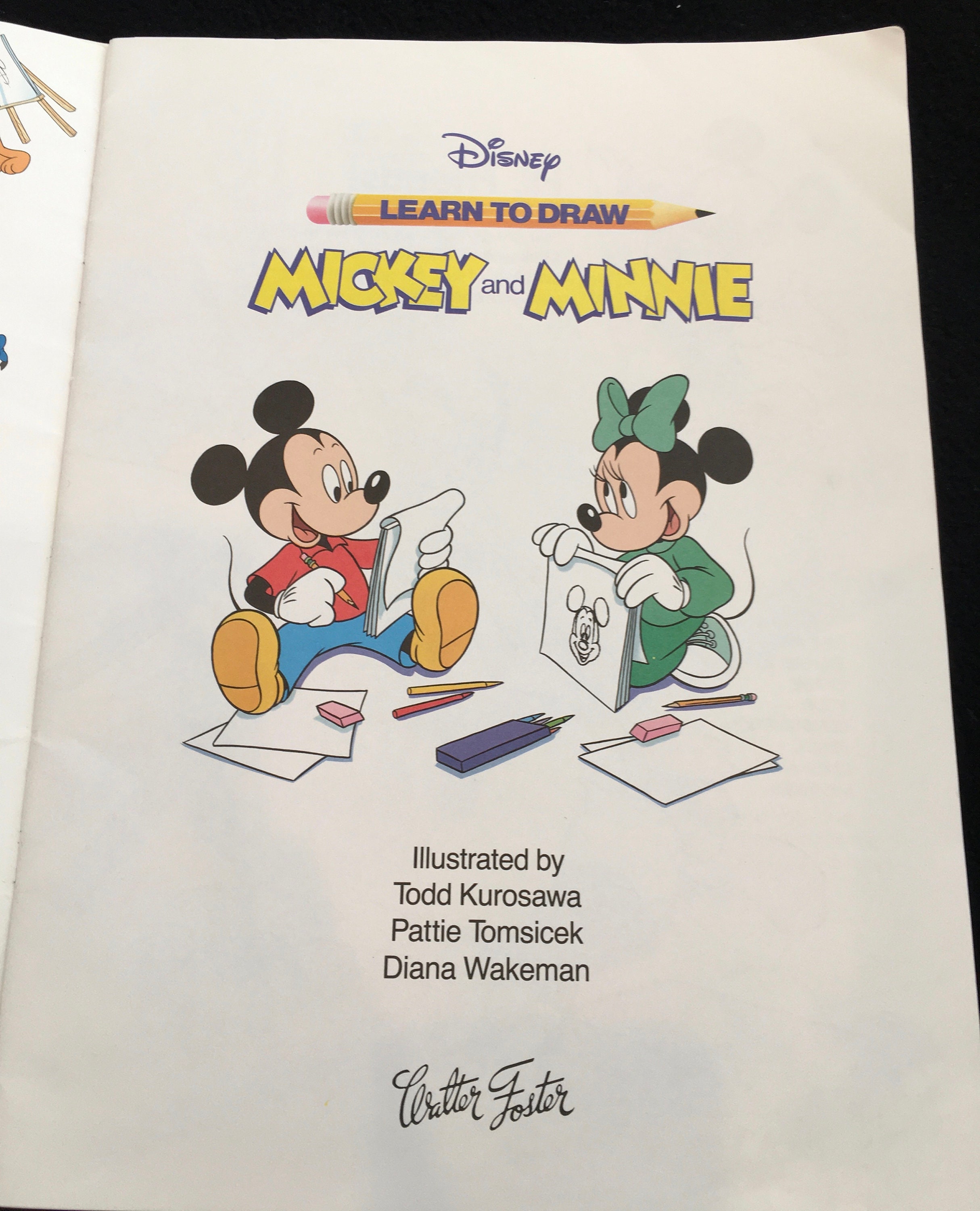 Learn to Draw Mickey and Minnie Walter Foster Co. 1991 O - Etsy