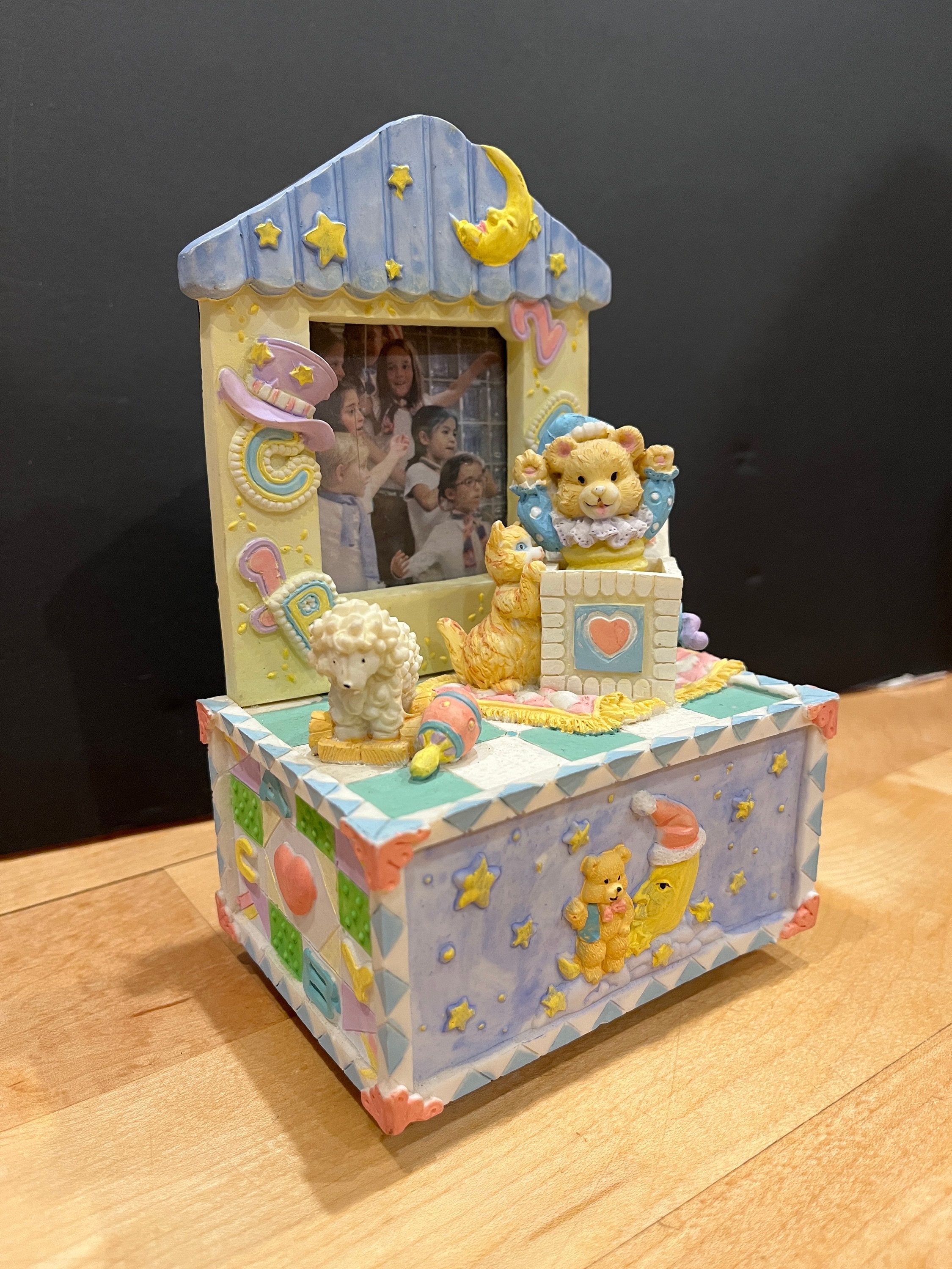 Toyland Resin Music Box With Picture Frame by Schmid Vintage - Etsy