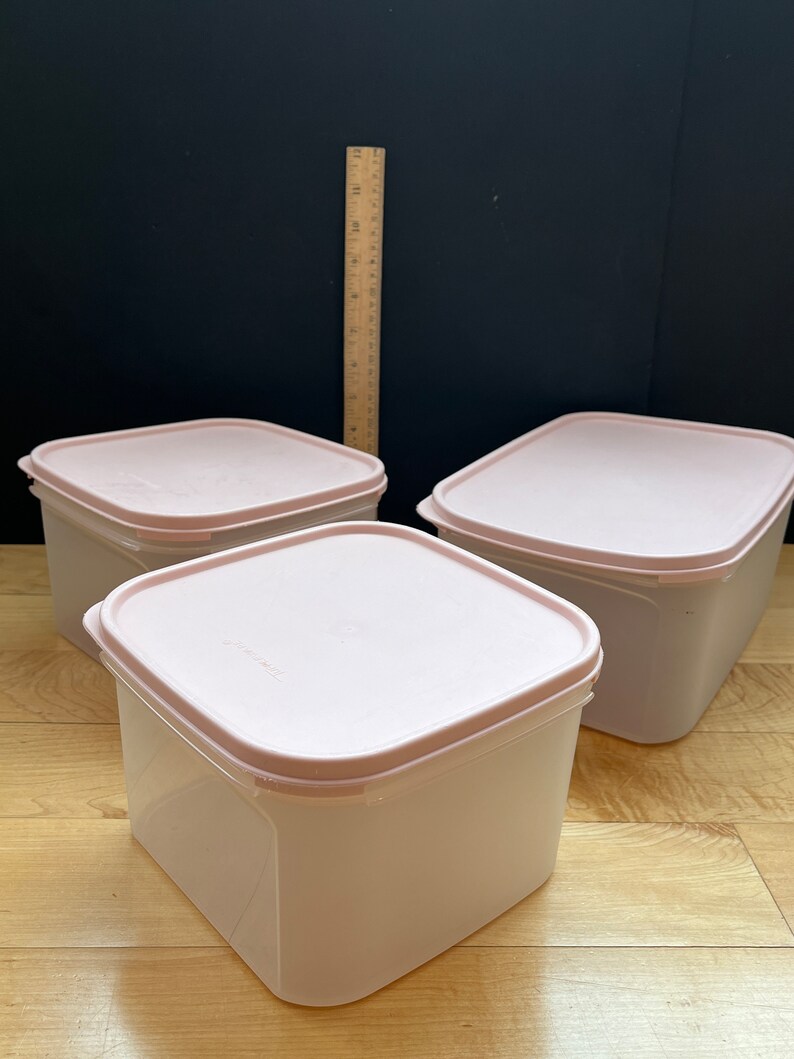 Tupperware Modular Mates Storage Containers Pink Seal - Etsy