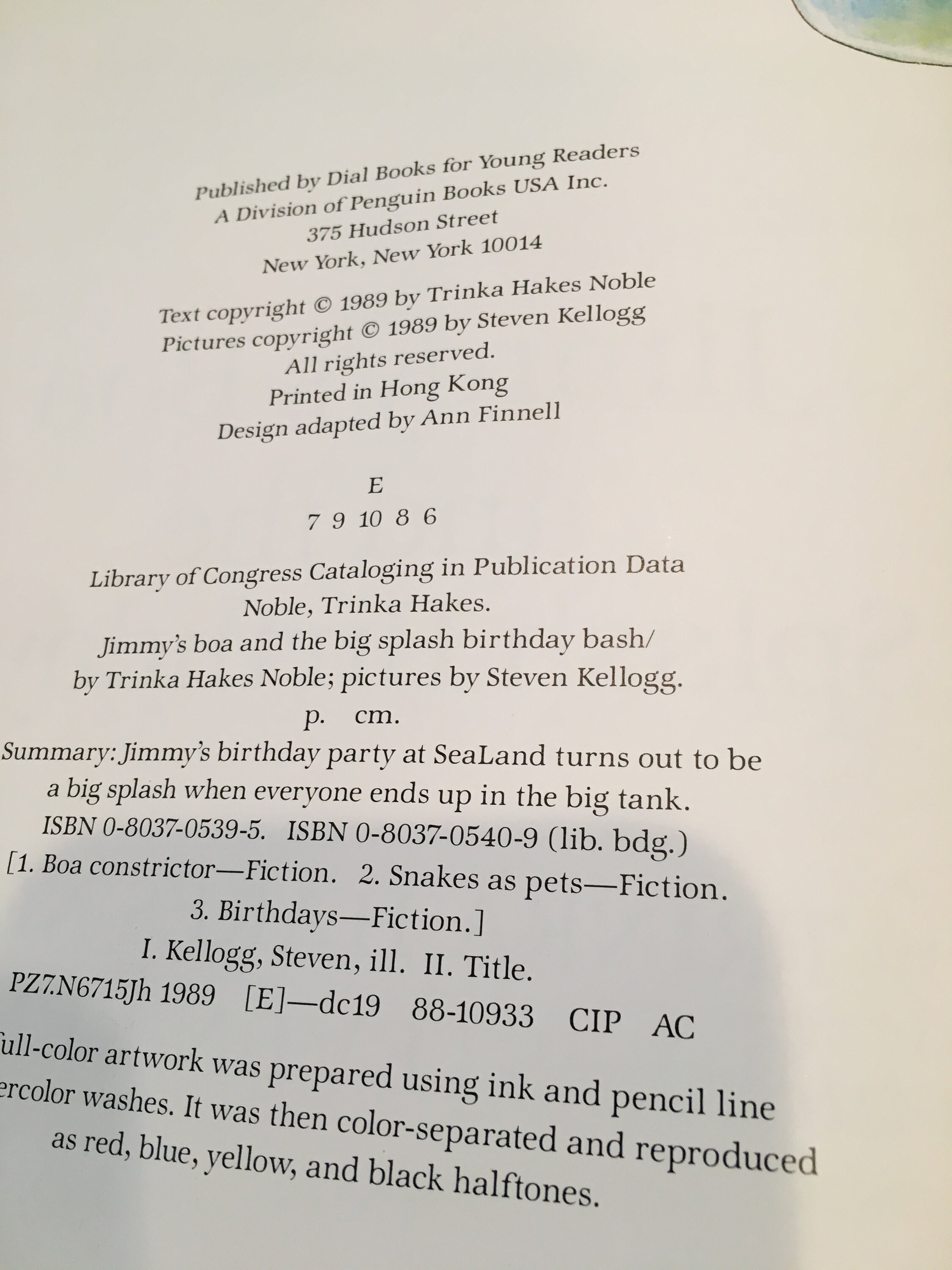 Jimmys Boa and the Big Splash Birthday Bash by Trinka Hakes - Etsy