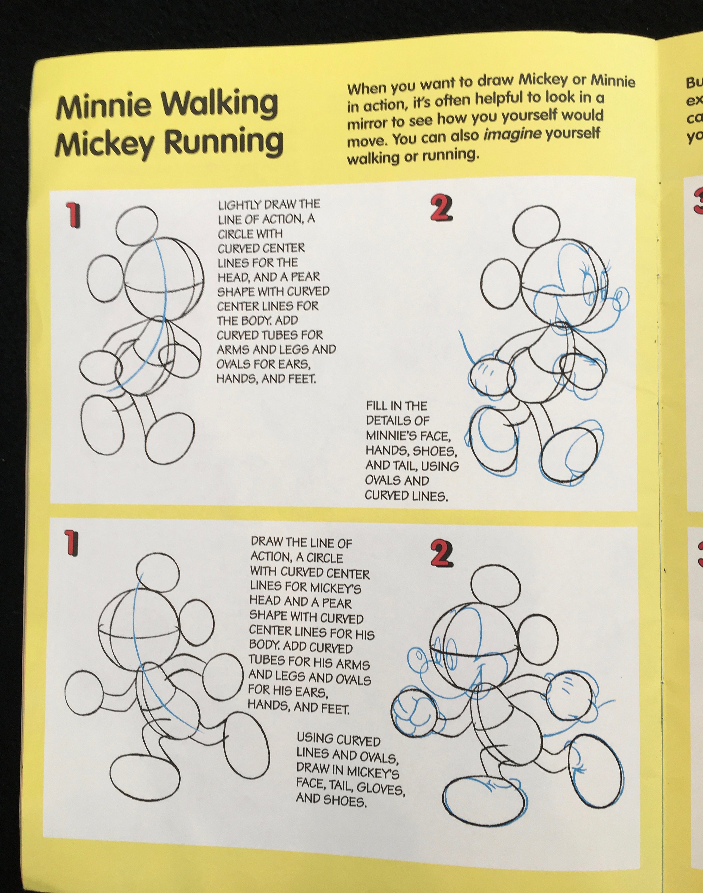 Learn to Draw Mickey and Minnie Walter Foster Co. 1991 O - Etsy