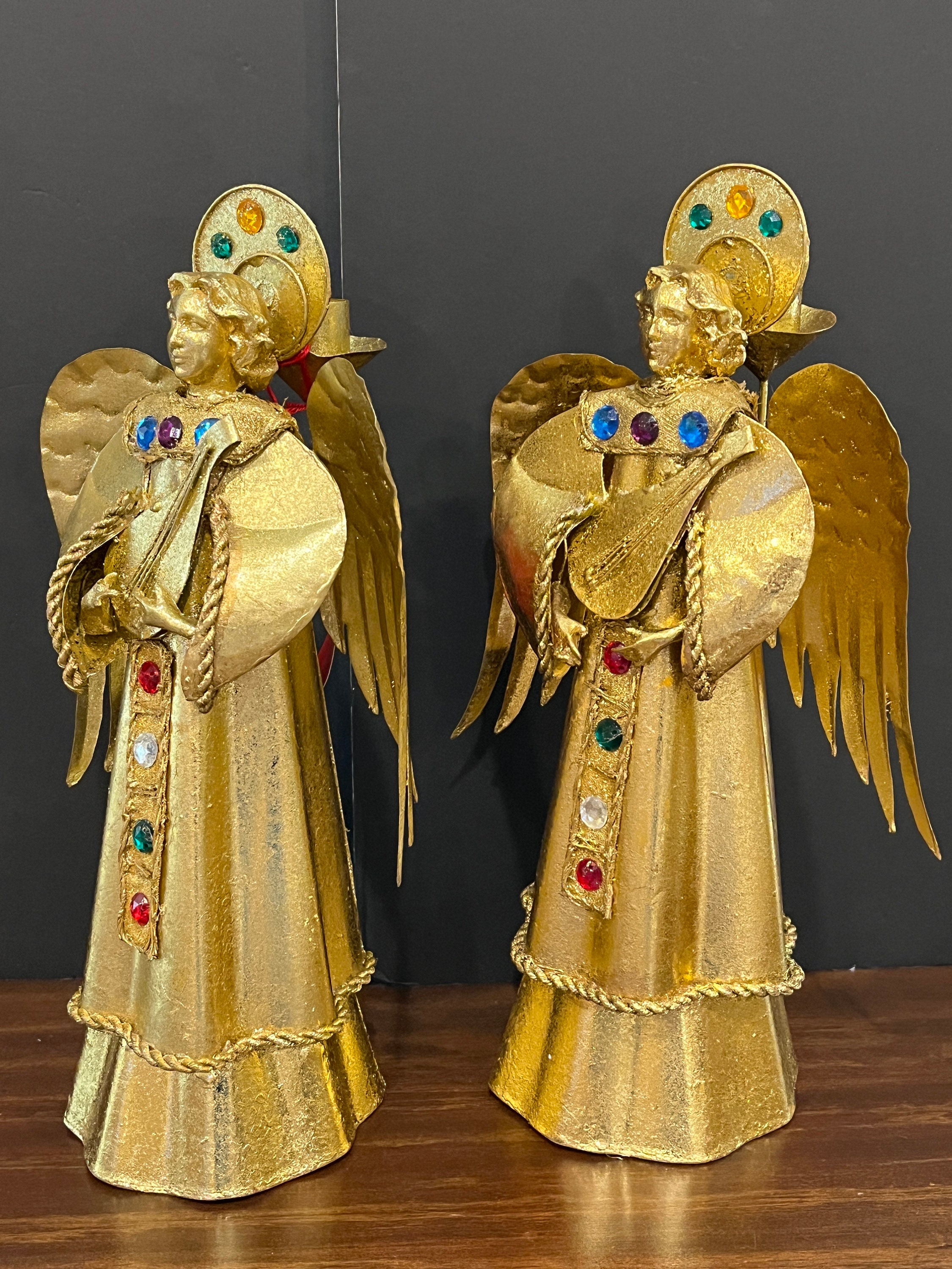 Metal and Papier-mâché Figures of Musical Angels by Silvestri - Etsy