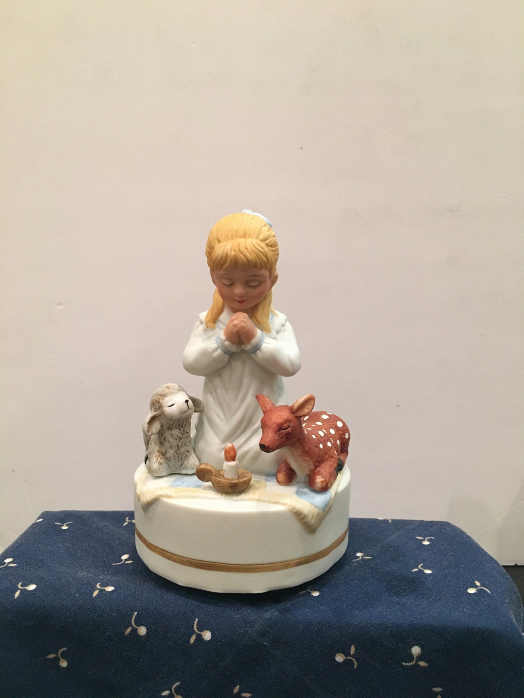 Kneeling Girl With Animal Friends by Aldon Accessories Ltd., Vintage - Etsy