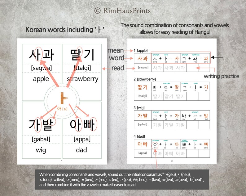 Korean Language Study, Korean for Beginners, Korean Study Pack, Korean ...