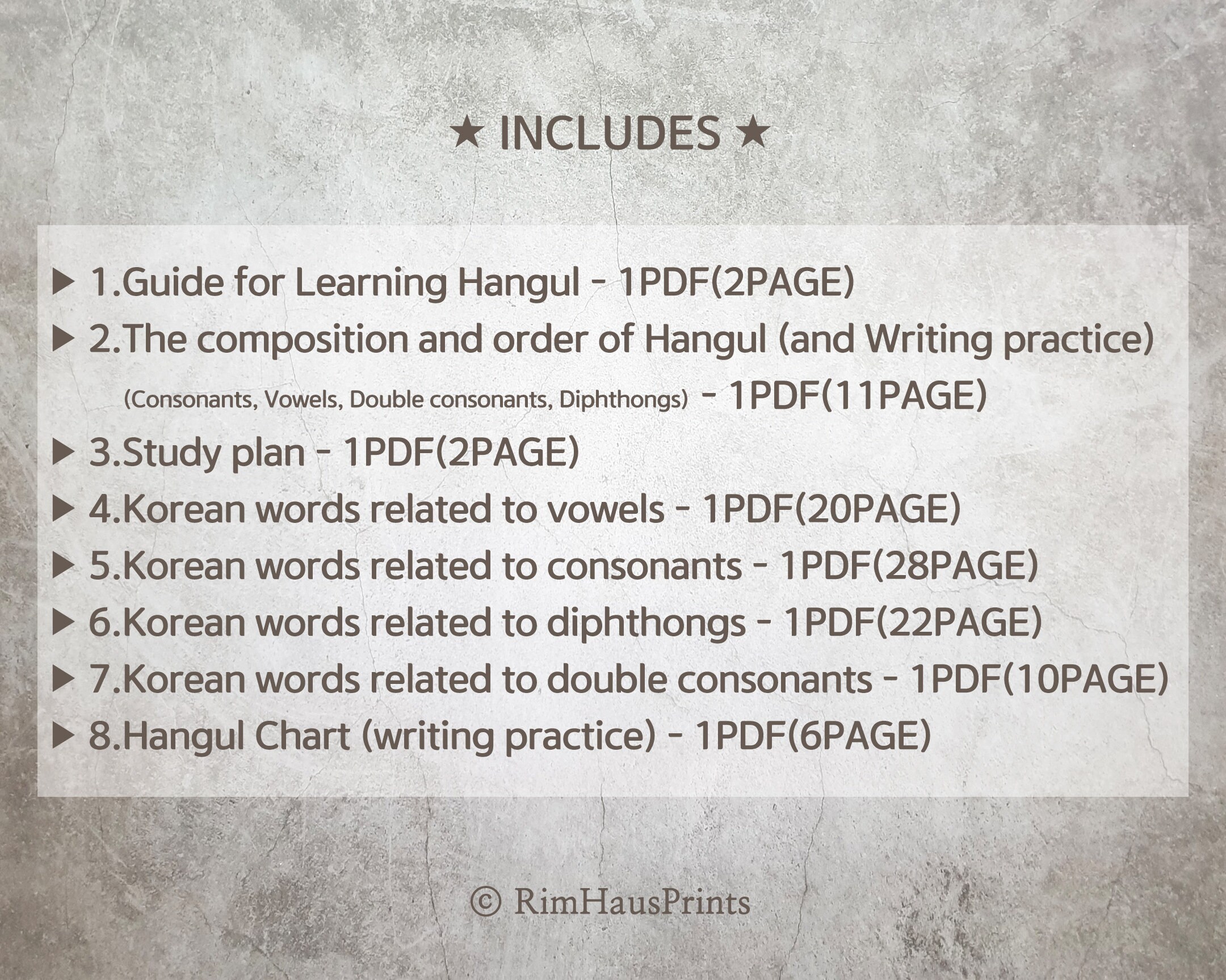 HANGUL WORKSHEETS SET, Korean Writing Practice, Korean Study Pack ...