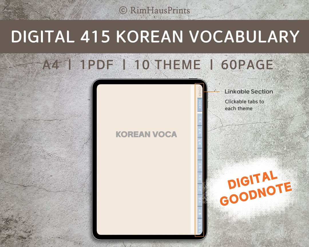 VOCABULARIO COREANO DIGITAL, Estudio de coreano, Libro electrónico de ...