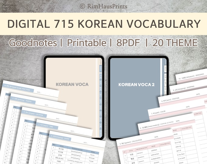 Korean Flashcards Verbs 100 (printable/digital Download) / Study Korean ...