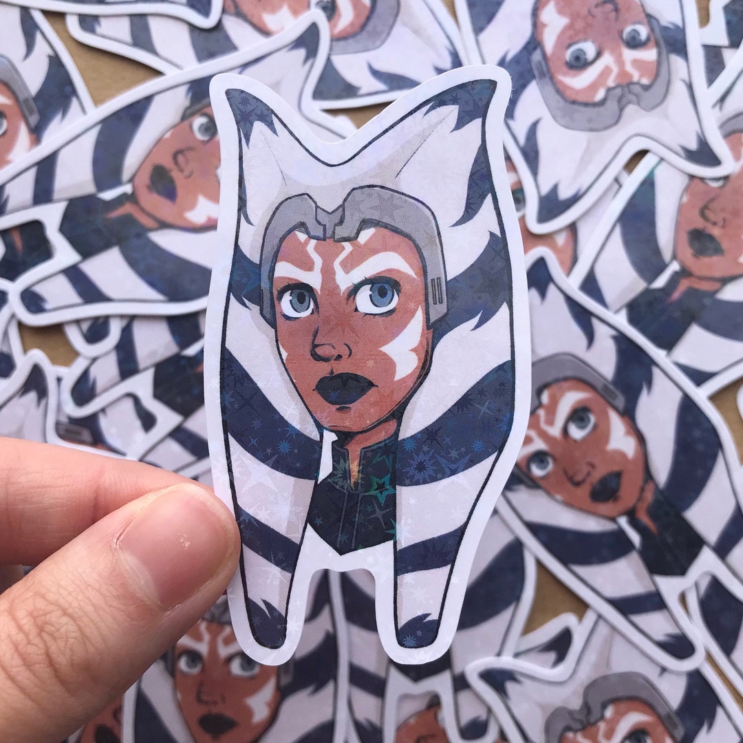 Ahsoka Tano Holographic Vinyl Sticker | Starwars Sticker - Etsy