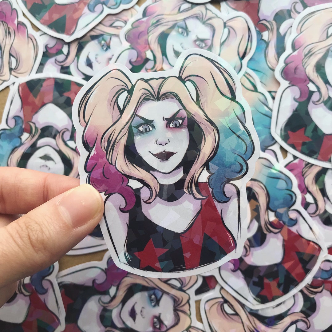 Harley Quinn Holographic Vinyl Sticker - Etsy