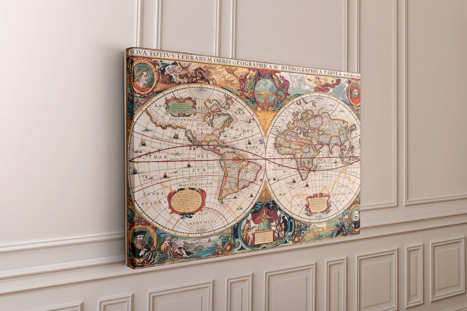 Vintage World Map , Ancient World Map , Antique World Map , Old World ...