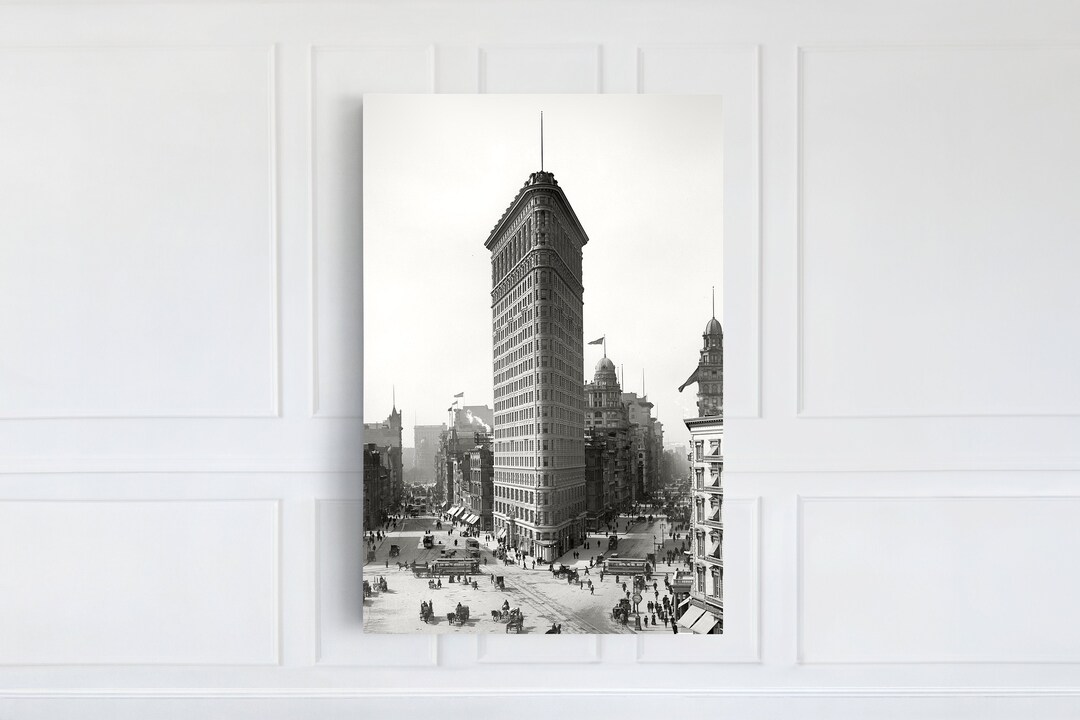Flatiron Building Early Picture , Vintage Manhattan Picture , Print on ...