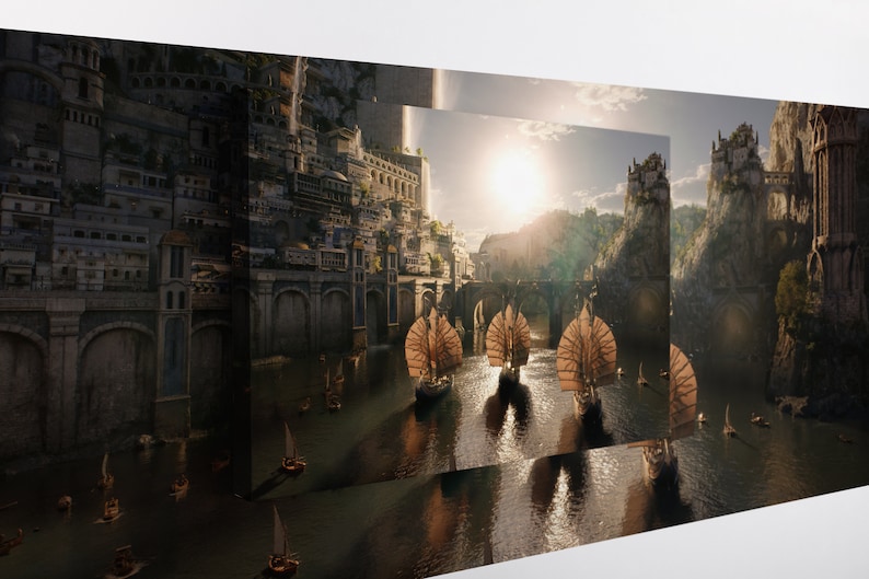 Numenor Ships ,the Lord of the Rings , Rings of Power , Elendil ...