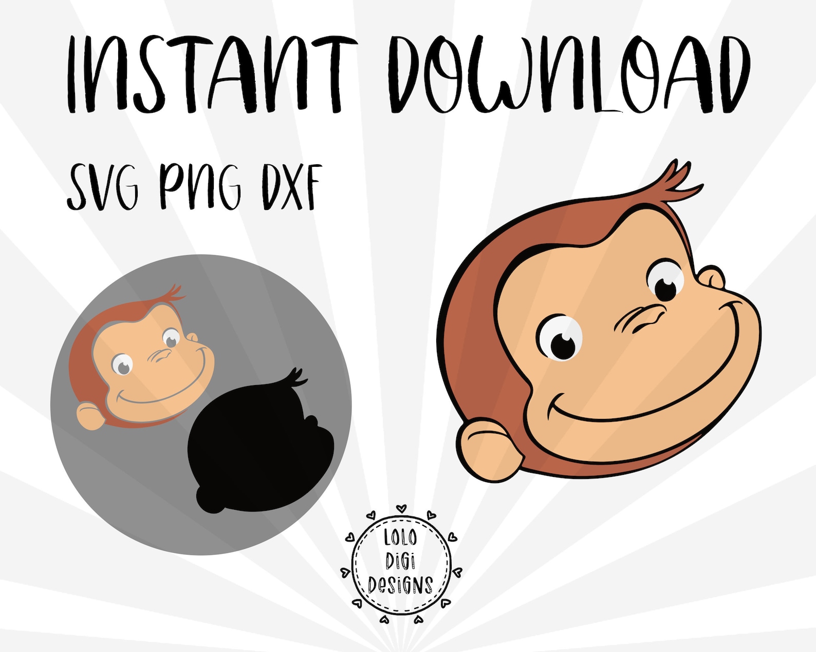 Curious George SVG Digital Download Curious George Birthday - Etsy Canada