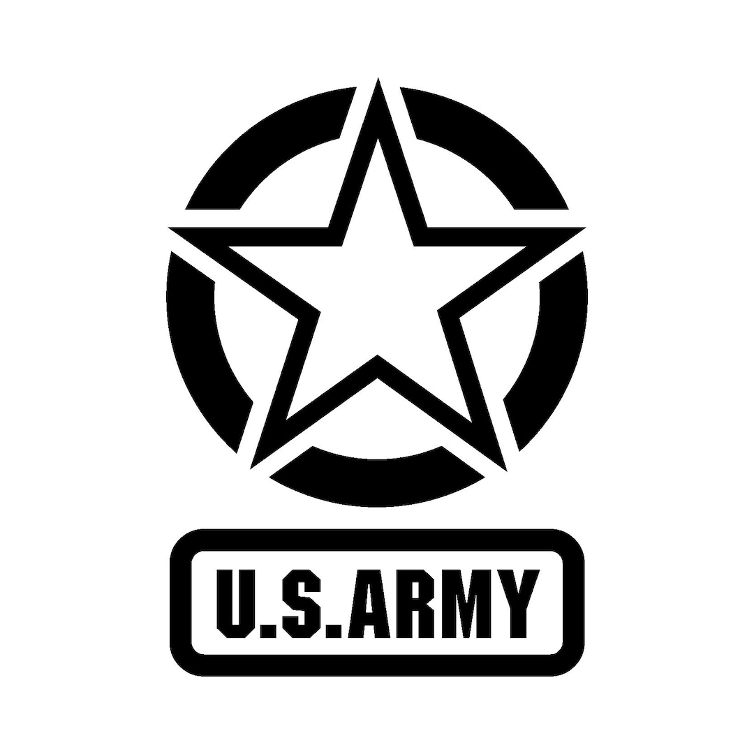 Etrendz US Army Symbol Star Logo Vinyl Decals U.S Army Veteran Army ...
