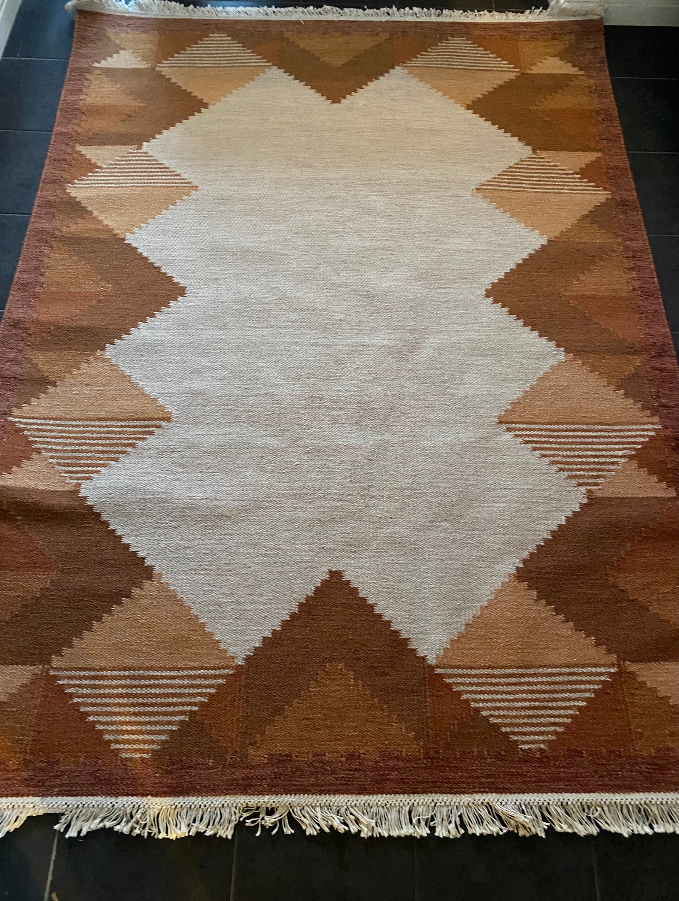 Swedish Flatweave Rug X 2 Rolakan Scandinavian Carpet Vintage Swedish ...