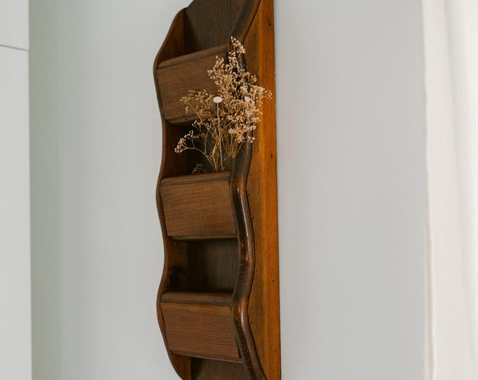 Vintage Solid Wooden Mail Sorter | Entryway Wall Organizer | Letter ...