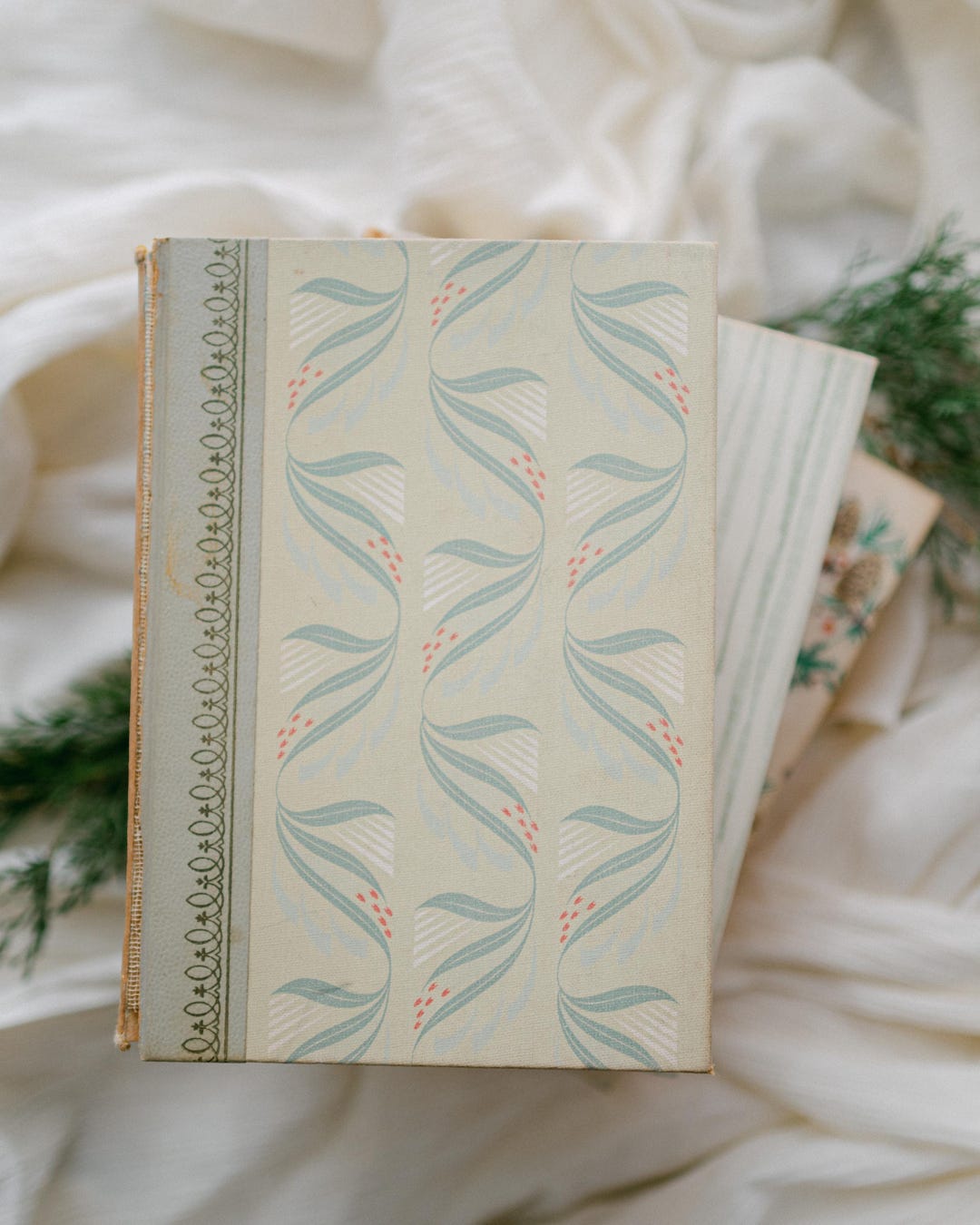 Curated Vintage Book Stack | Set of 3 | Neutral Winter & Everyday Home ...