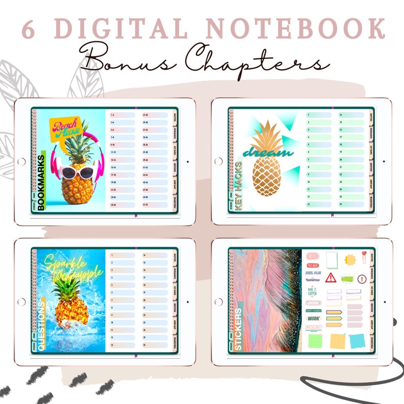 Digital Notebook 6 Subject Notebook Dashboard Edition PDF Instant ...