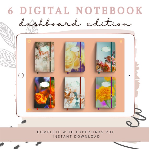 Digital Notebook 6 Subject Notebook Dashboard Edition PDF | Etsy