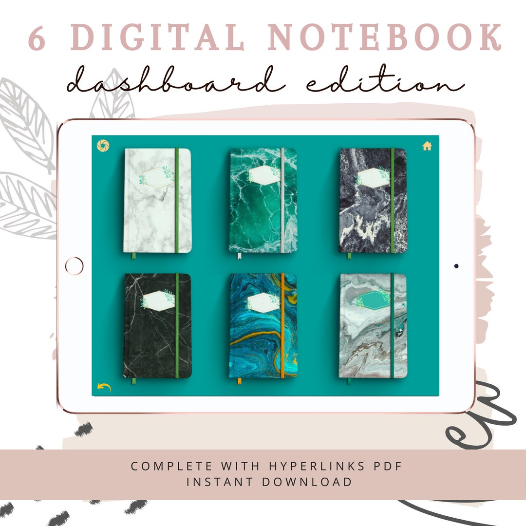 Digital Notebook | 6 Subject Notebook Dashboard Edition | PDF Instant ...