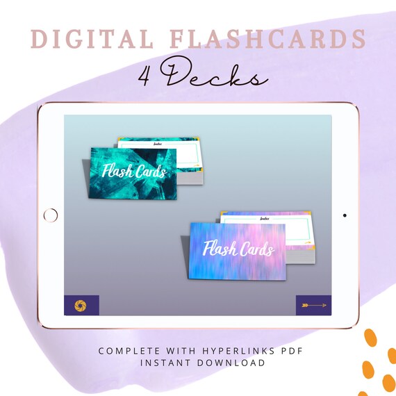 Digital Flashcards 2 Decks Student Study Solution Digital | Etsy