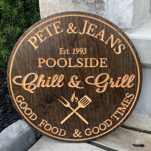Custom Engraved Pool Wood Signs - Etsy Canada
