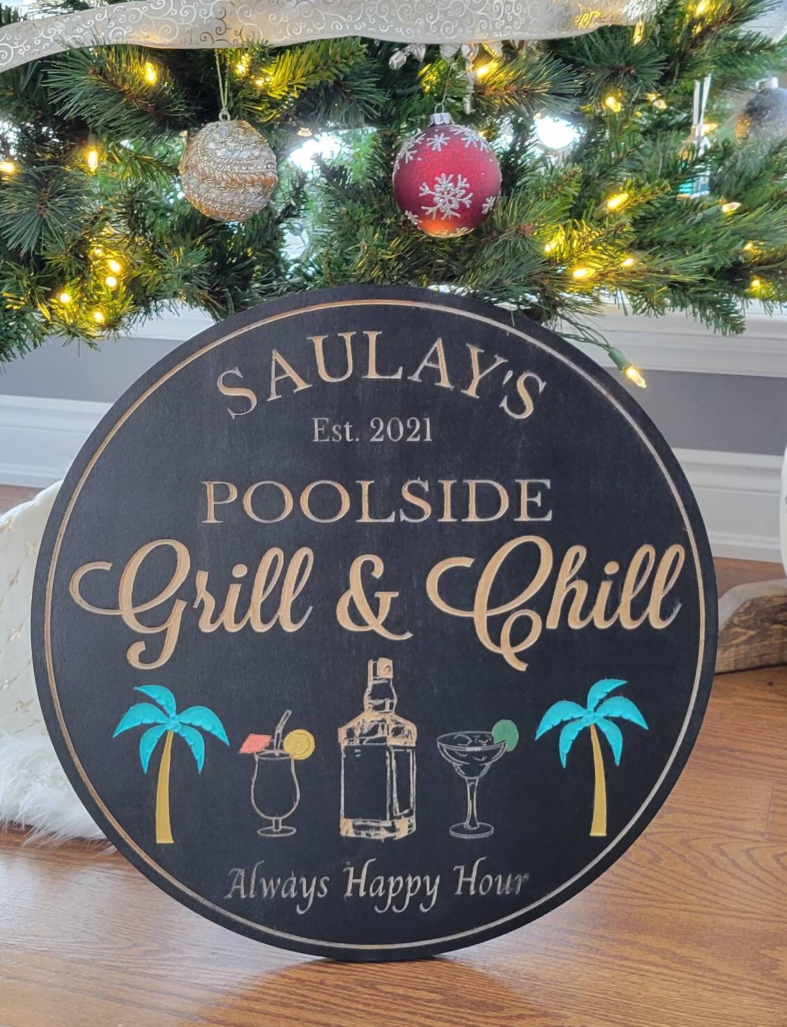 Custom Engraved Pool Wood Signs - Etsy