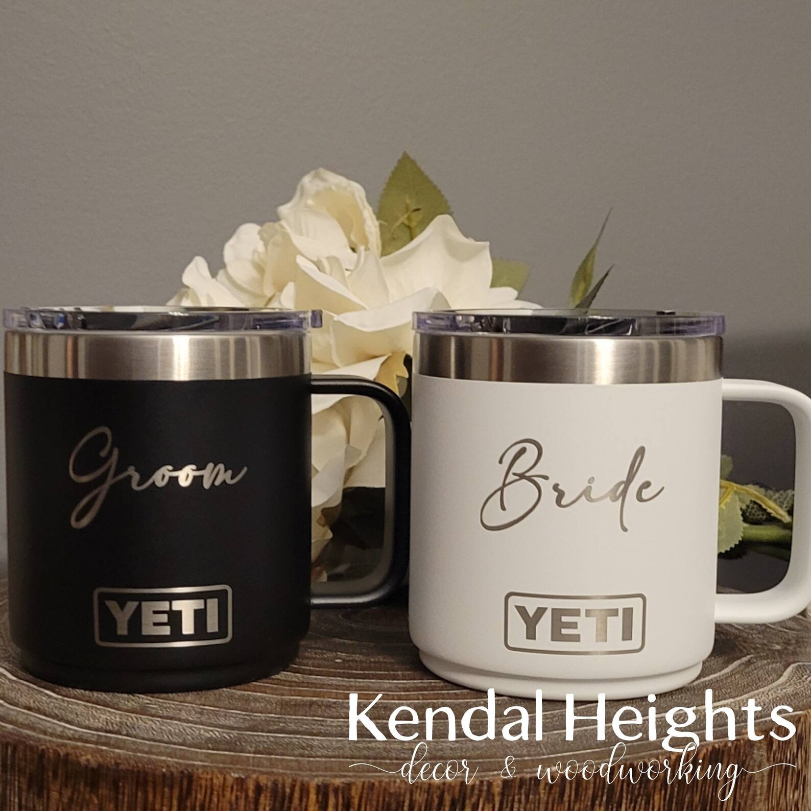 Wedding, Bride . Groom, Mr . Mrs, Husband & Wife, Custom Logo Yeti ...