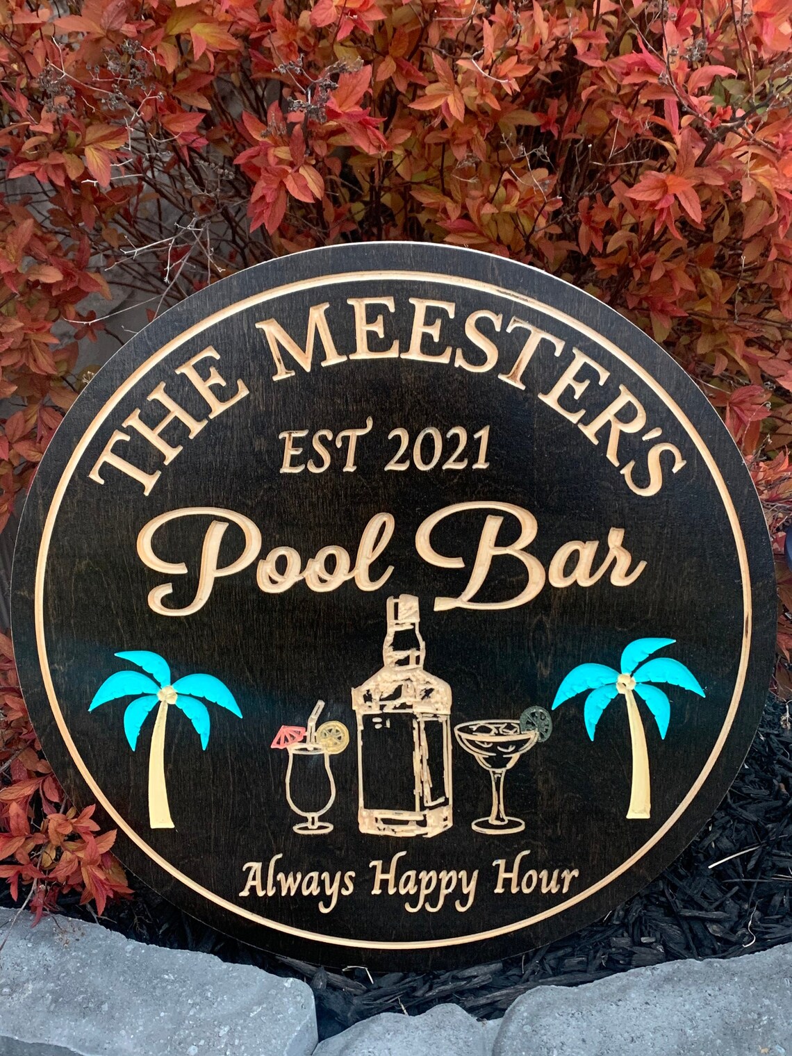 Custom Engraved Pool Wood Signs - Etsy Canada