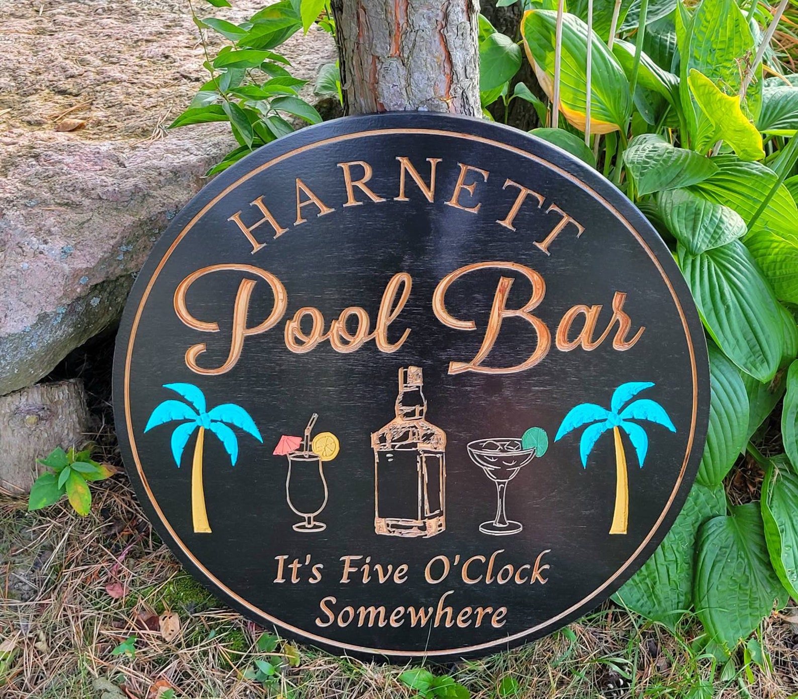 Custom Engraved Pool Wood Signs - Etsy