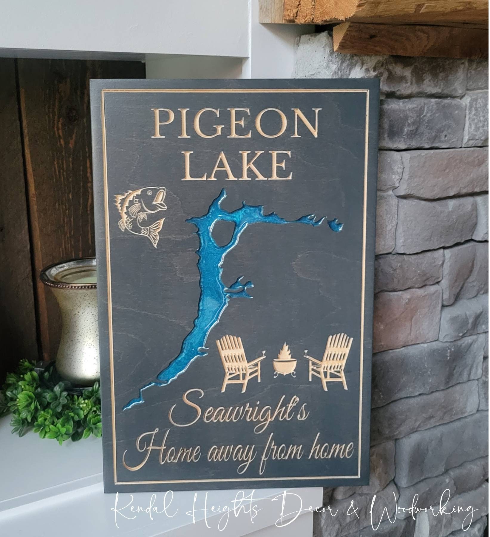 Engraved Lake Wood Signs any Lake Custom Made to Order. Rice Lake ...