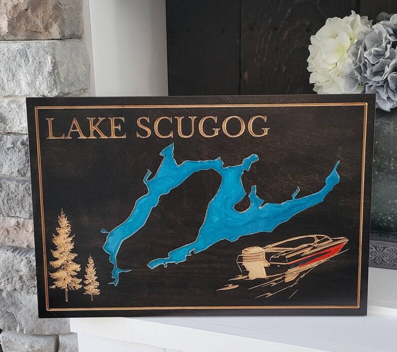 Engraved Lake Wood Signs any Lake Custom Made to Order. - Etsy Canada