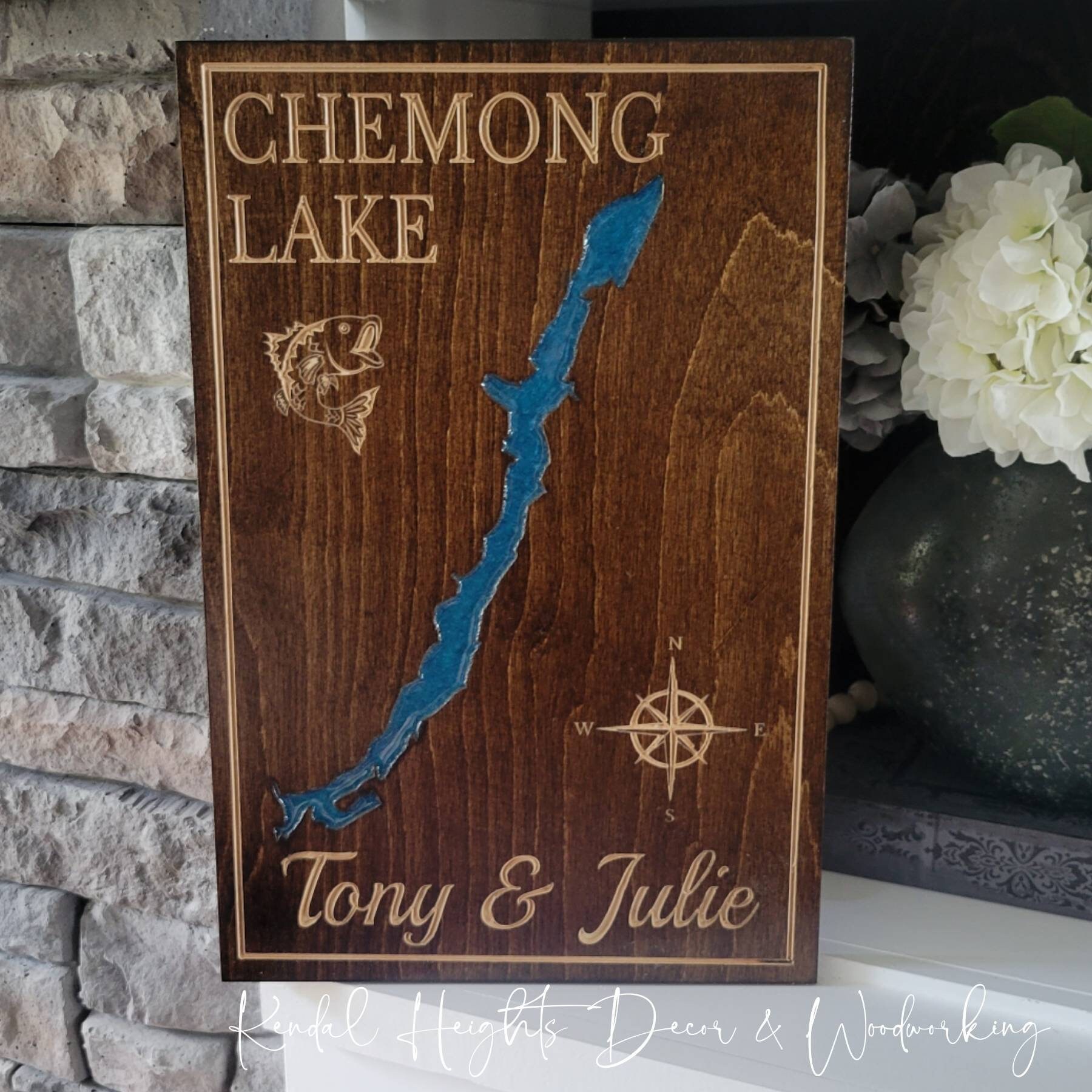 Engraved Lake Wood Signs any Lake Custom Made to Order. Rice Lake ...
