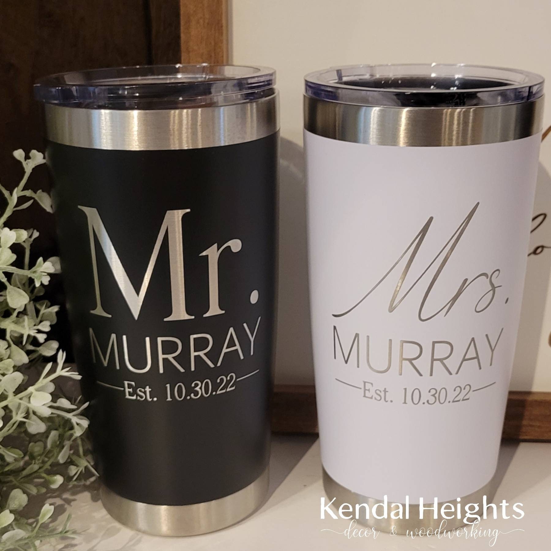 Wedding, Bride . Groom, Mr . Mrs, Husband & Wife, Custom Logo Yeti ...