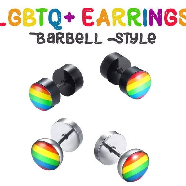 Barbell Earrings - Etsy