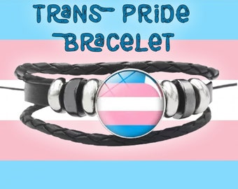 Transgender Pride Bracelet Stretchy Chainmail Bracelet Trans - Etsy