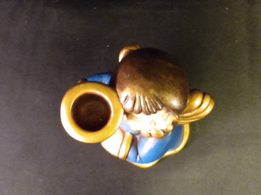 Bozner Engel Angel of Bozen Italian Pottery Angel Blue Dress Pillar ...