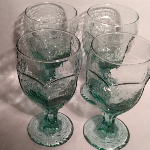 Green Water Goblets - Etsy