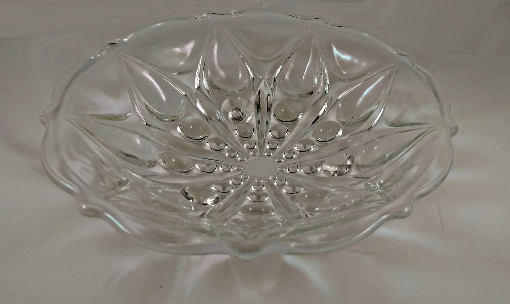 Footed Clear Glass Teardrop Bubble Bowl - Etsy