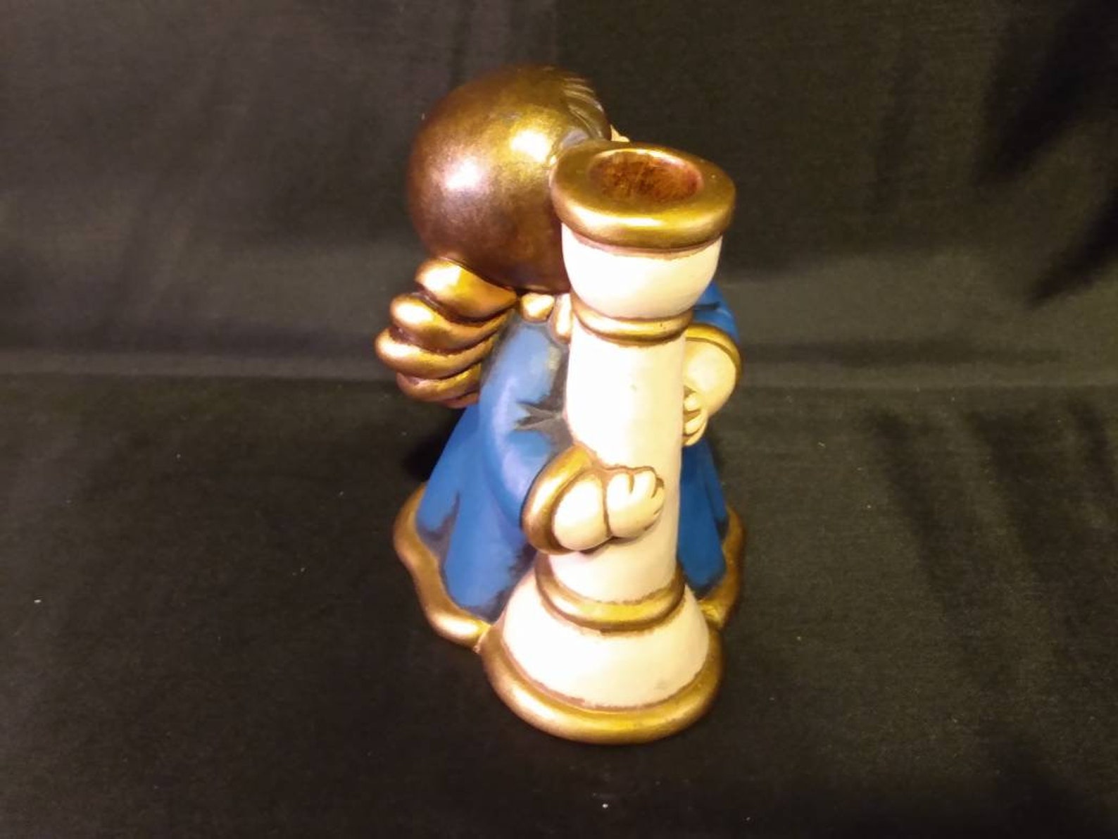 Bozner Engel Angel of Bozen Italian Pottery Angel Blue Dress Pillar ...