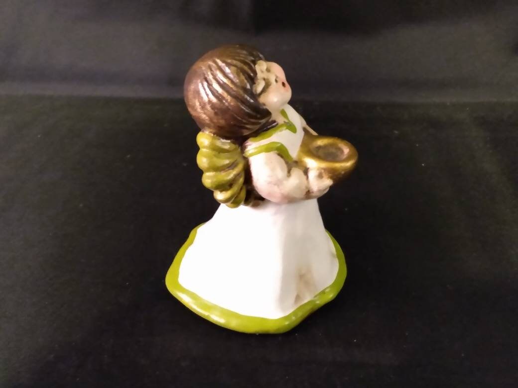 4" Original Bozner Engel Angel of Bozen Italian Pottery Angel White and ...